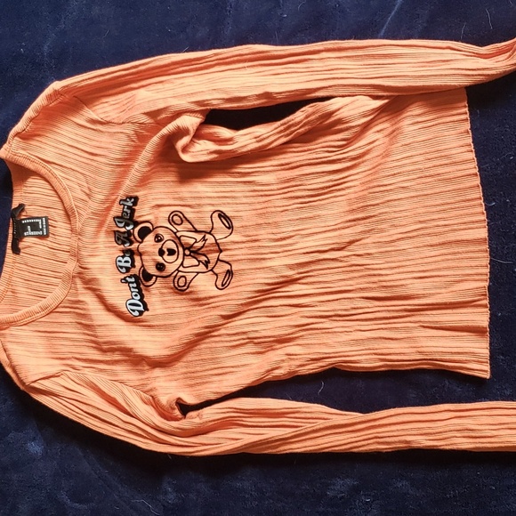Forever 21 | Tops | Forever 2 Orange Long Sleeve Shirt With A Dont Be A Jerk Logo | Poshmark